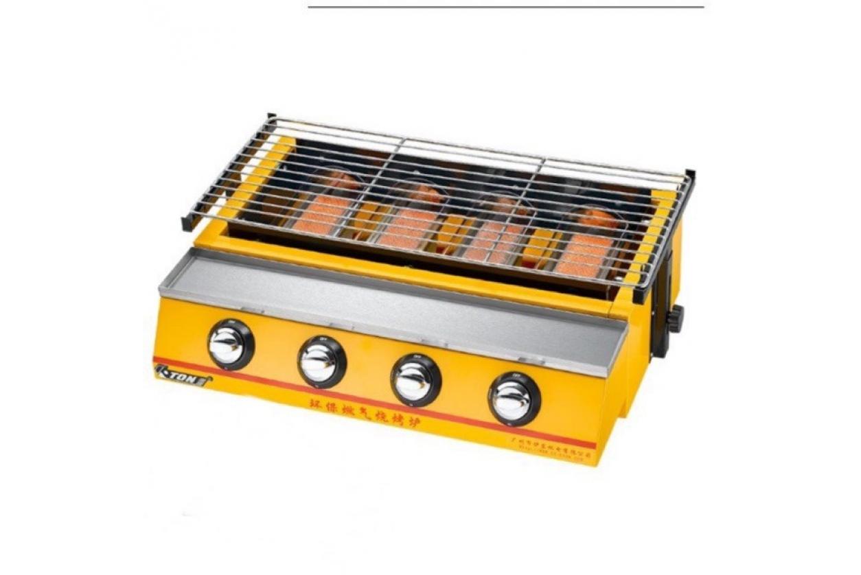 Bếp nướng hàu bằng gas Eton ET-K255 4 đầu đốt dài