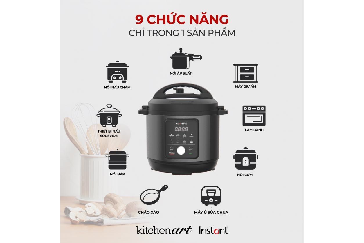 Nồi áp suất điện đa năng Instant Pot Essential 60 Dung tích 5.7L 9 trong 1