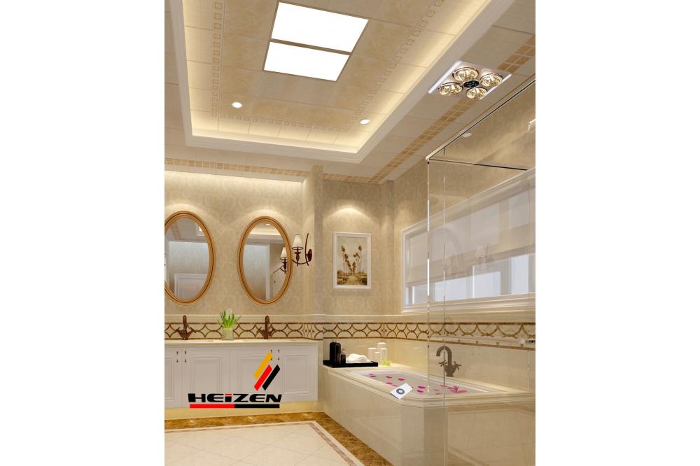 Đèn sưởi nhà tắm Heizen 4 bóng âm trần Led HE9 có điều khiển