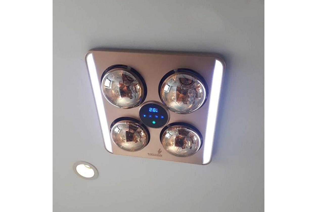 Đèn sưởi nhà tắm Heizen 4 bóng âm trần Led HE9 có điều khiển